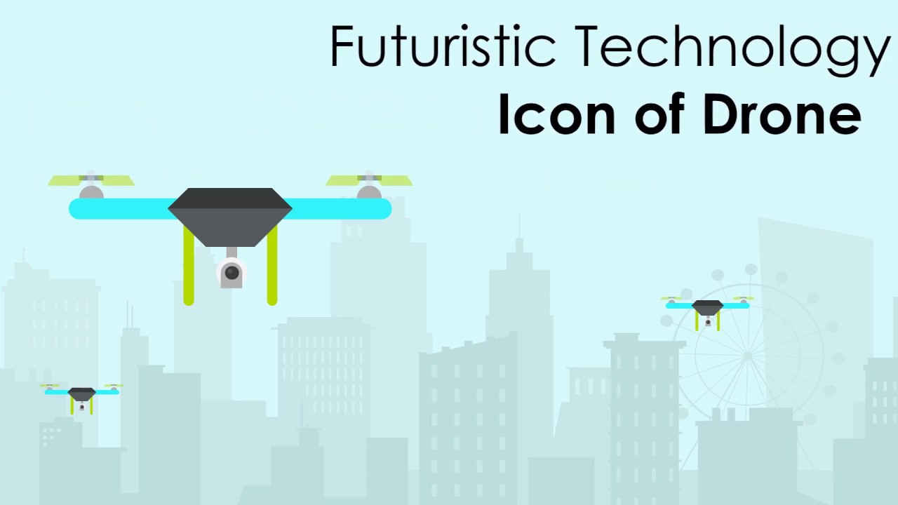 Futuristic Technology Icon of Drone Template