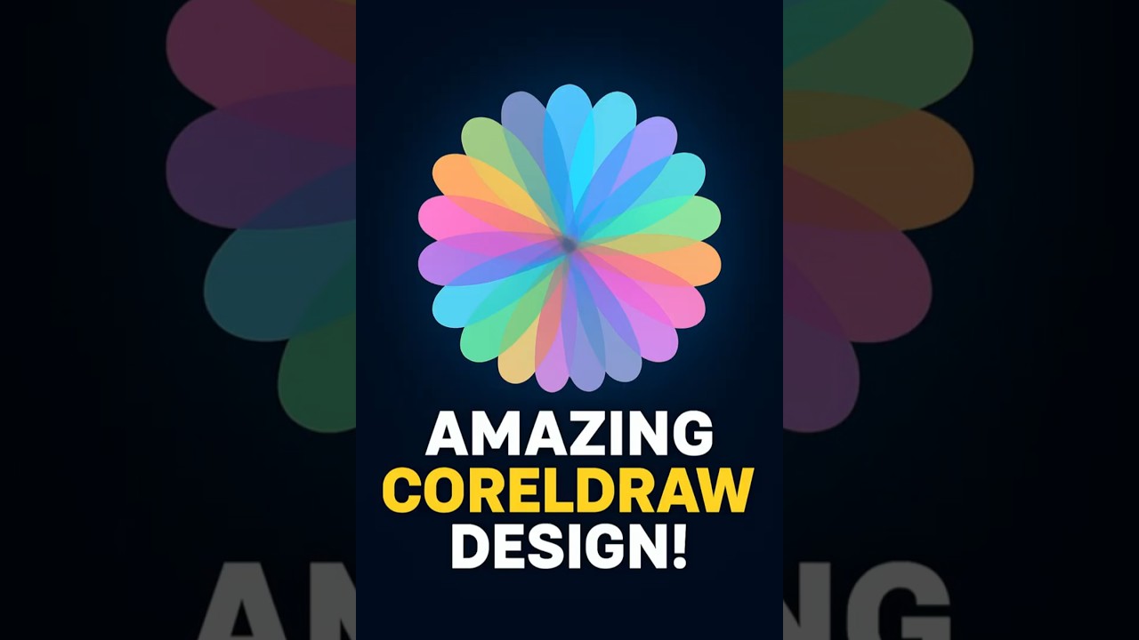 👉 Colorful Abstract Flower Design in CorelDRAW | Modern Vector Art 2025