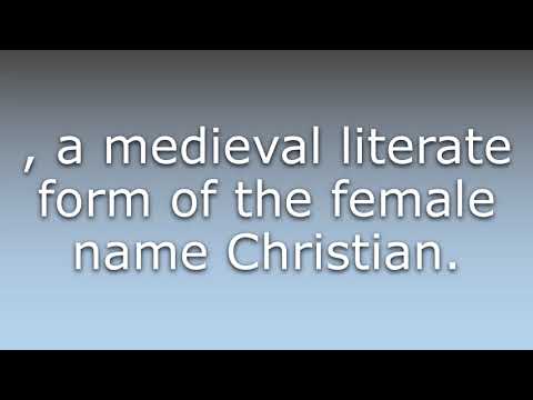 What does Christiana mean?