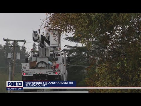 Whidbey Island hit the hardest with power outages from weekend storms | FOX 13 Seattle