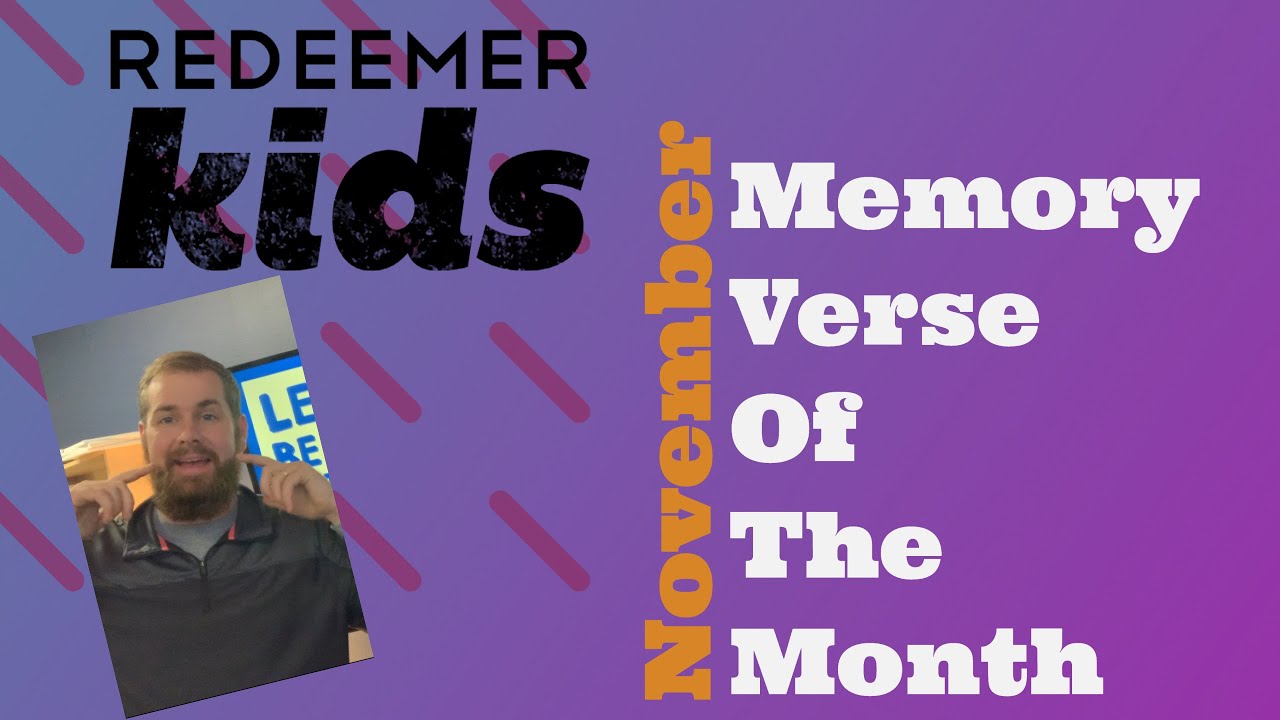 Nov 2021 MVOTM- Redeemer Kids