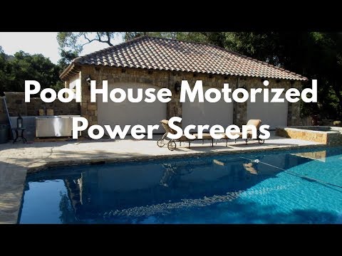Pool House Motorized Power Screens | Hangout Ubiquity