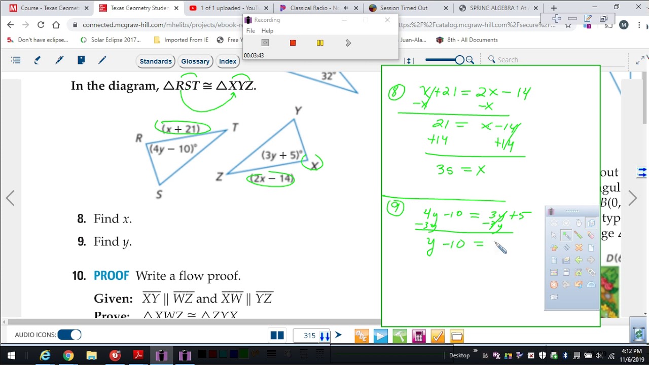 Chapter  4   Test Review Geometry