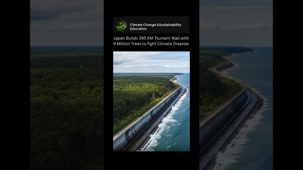 Japan's tsunami wall to fight climate change#sustainablesolutions