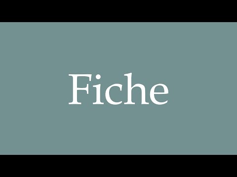 How to Pronounce ''Fiche'' Correctly in French