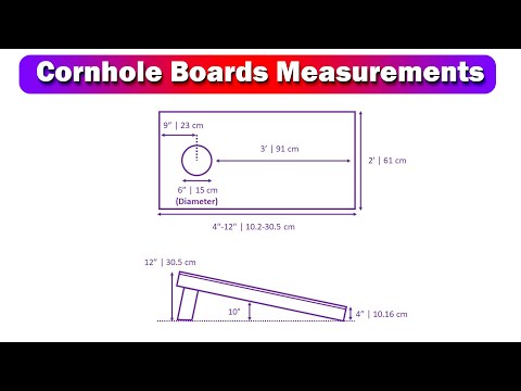 Cornhole Boards Height, Width and Distance Measurements