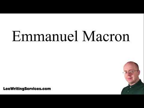 How to Pronounce Emmanuel Macron