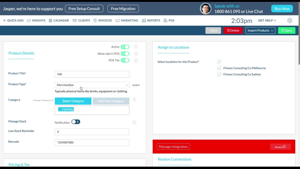 Adding Products to POS in BetterHQ