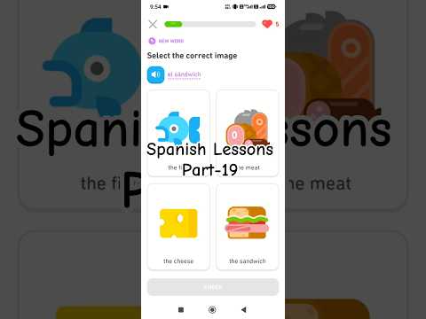 Spanish Lessons Basic Part-19 || Duolingo || Related to food and drinks
