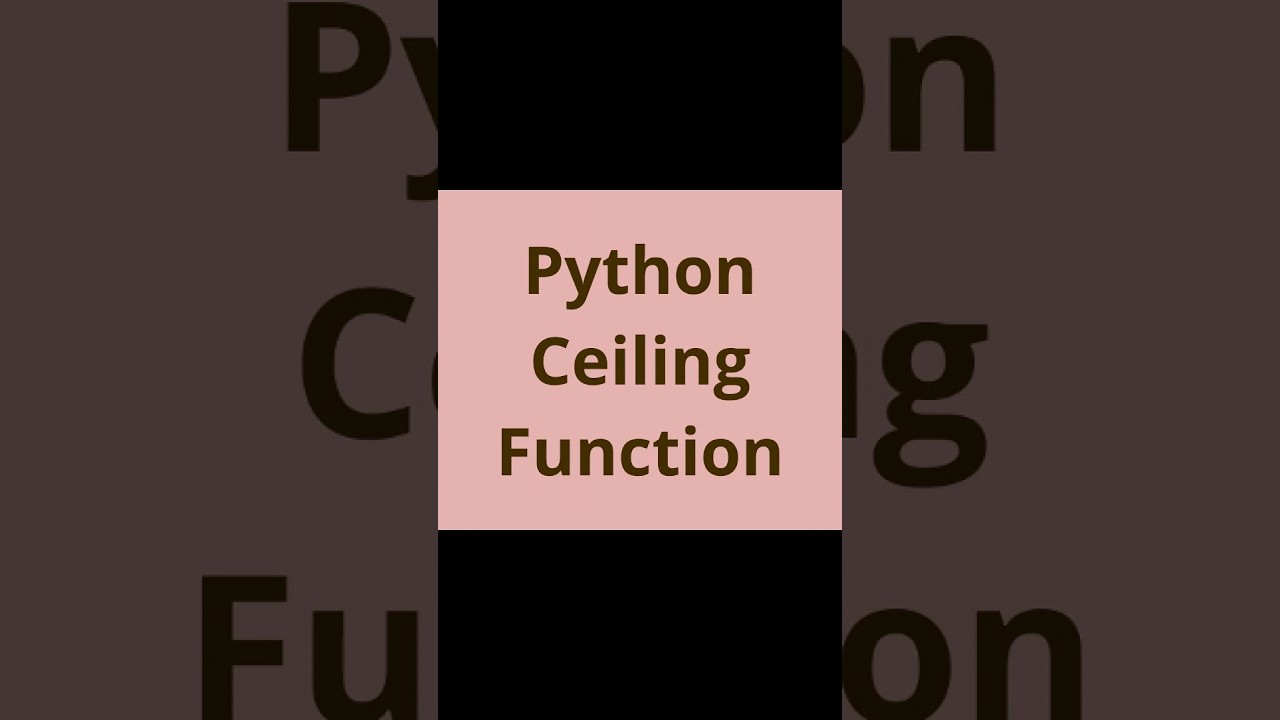 Ceil function in Python #pythontutorial #python #shortvideo