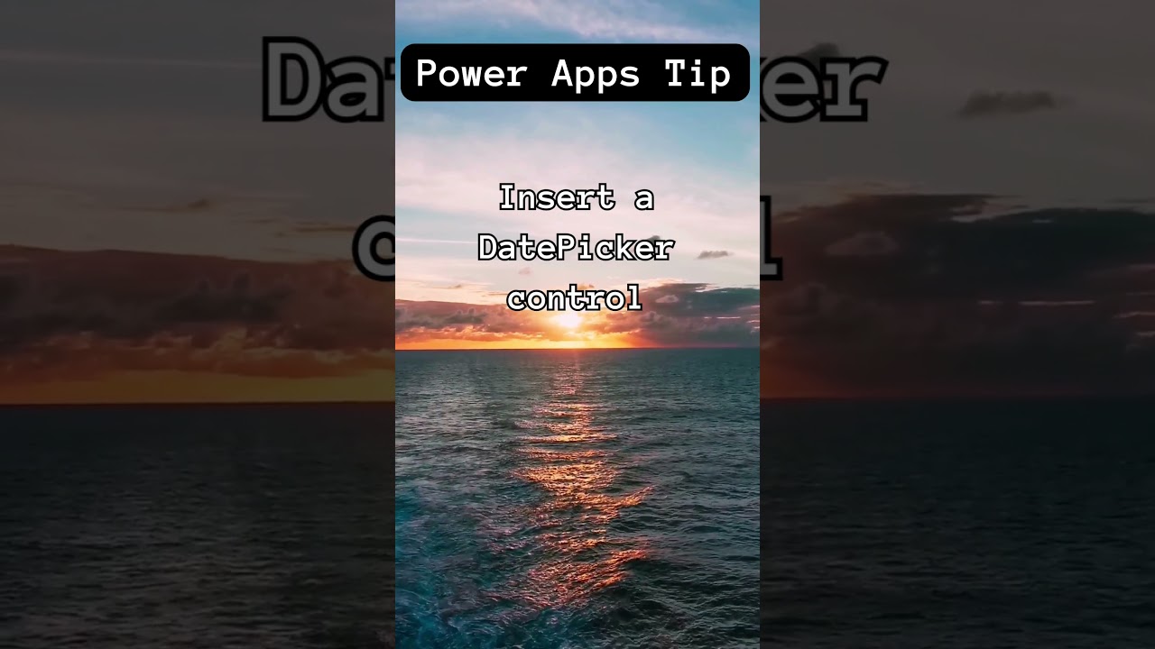 Insert a DatePicker control