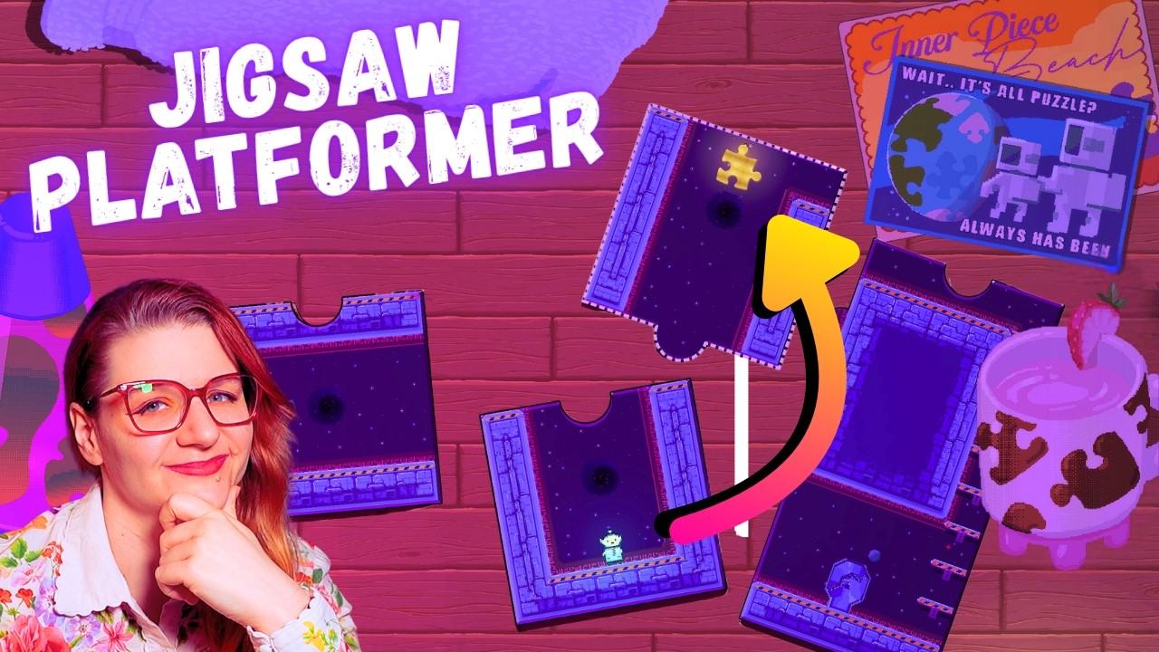 Solving platforming puzzles inside of jigsaw puzzles - Piece by Piece