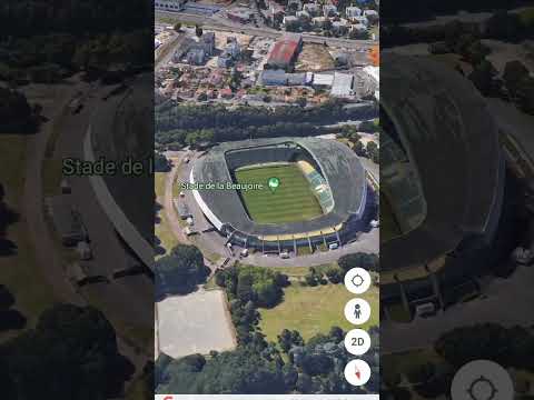 Nantes FC Stadium #stadium #football / Google Earth 3D maps / France city #shorts