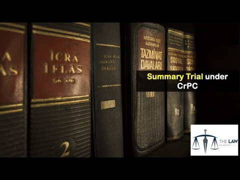 Summary Trial Before Magistrate, Sec 260-265, The Code Of Criminal Procedure, 1898 | The Law Academy