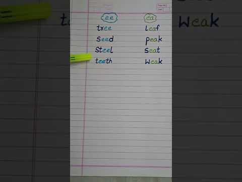 ee and ea sounds and words/advanced phonics #shorts #levelupphonics