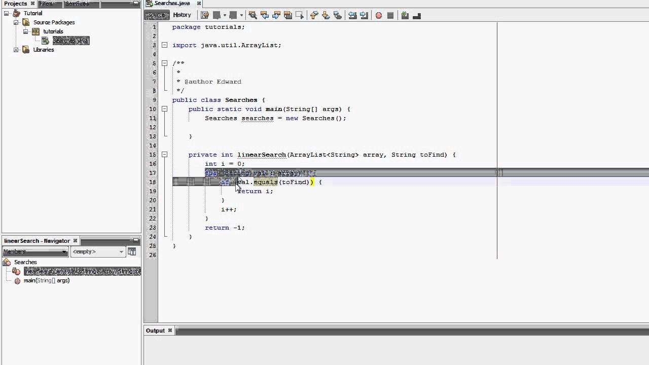 NetBeans Java Tutorial - Linear Search #3
