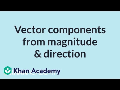 Vector components from magnitude and direction