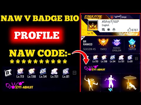I Tried The New Free Fire Profile Naw Bio Code |