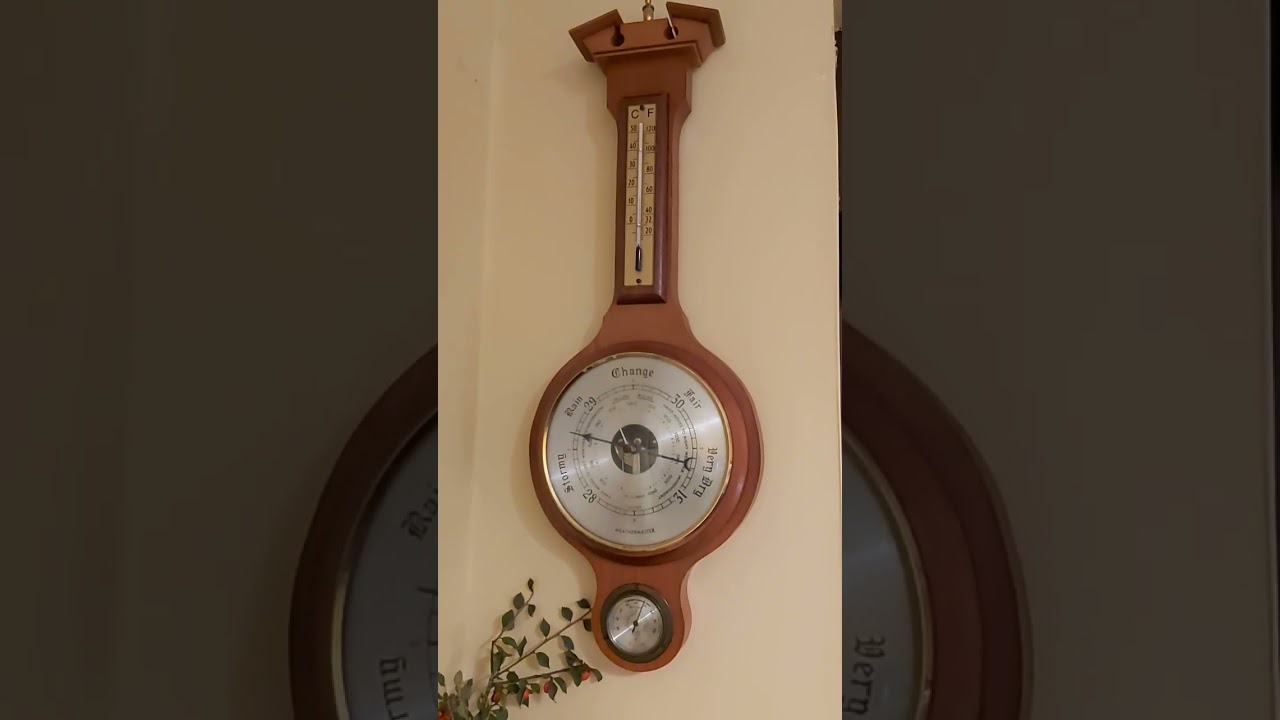 good to know about the weather have barometer in our kitchen.#barometer #weather  #antique #rain