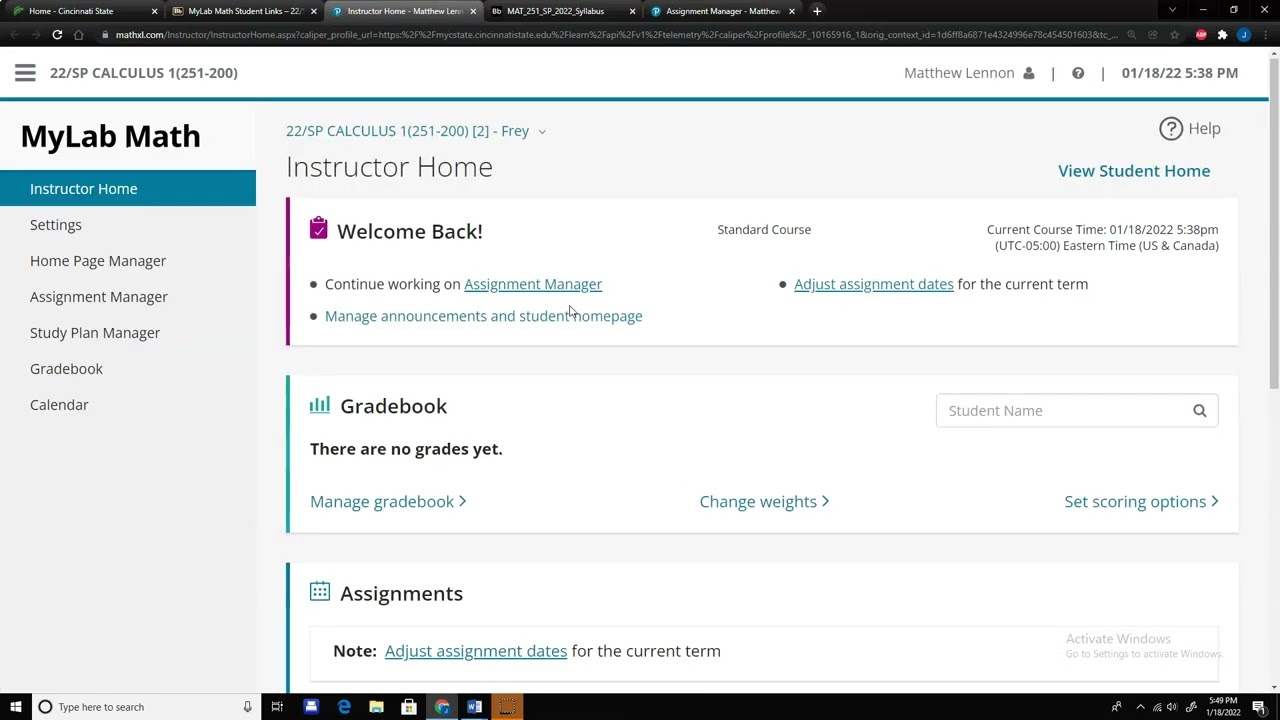 MAT 251 Course Welcome