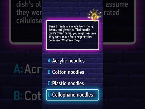 Are bean threads made from mung beans or regenerated cellulose?