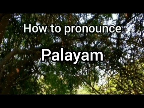 How to Pronounce Palayam