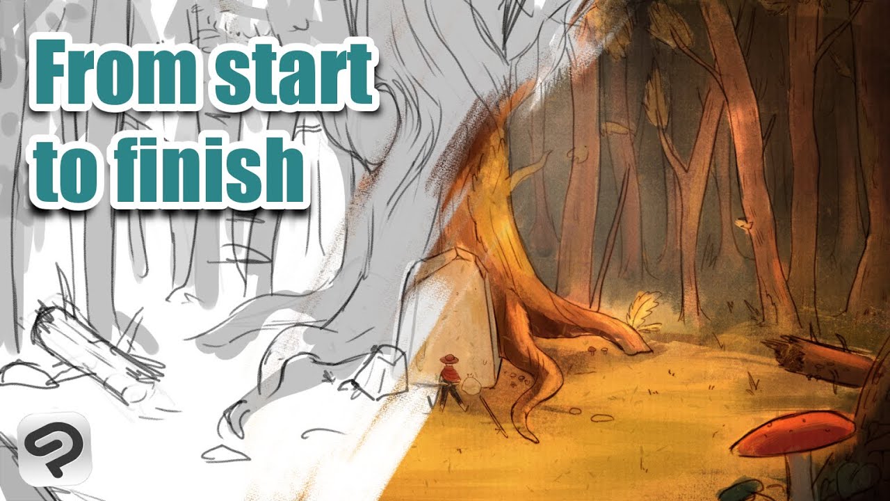 How to paint better forests | Digital art tutorial