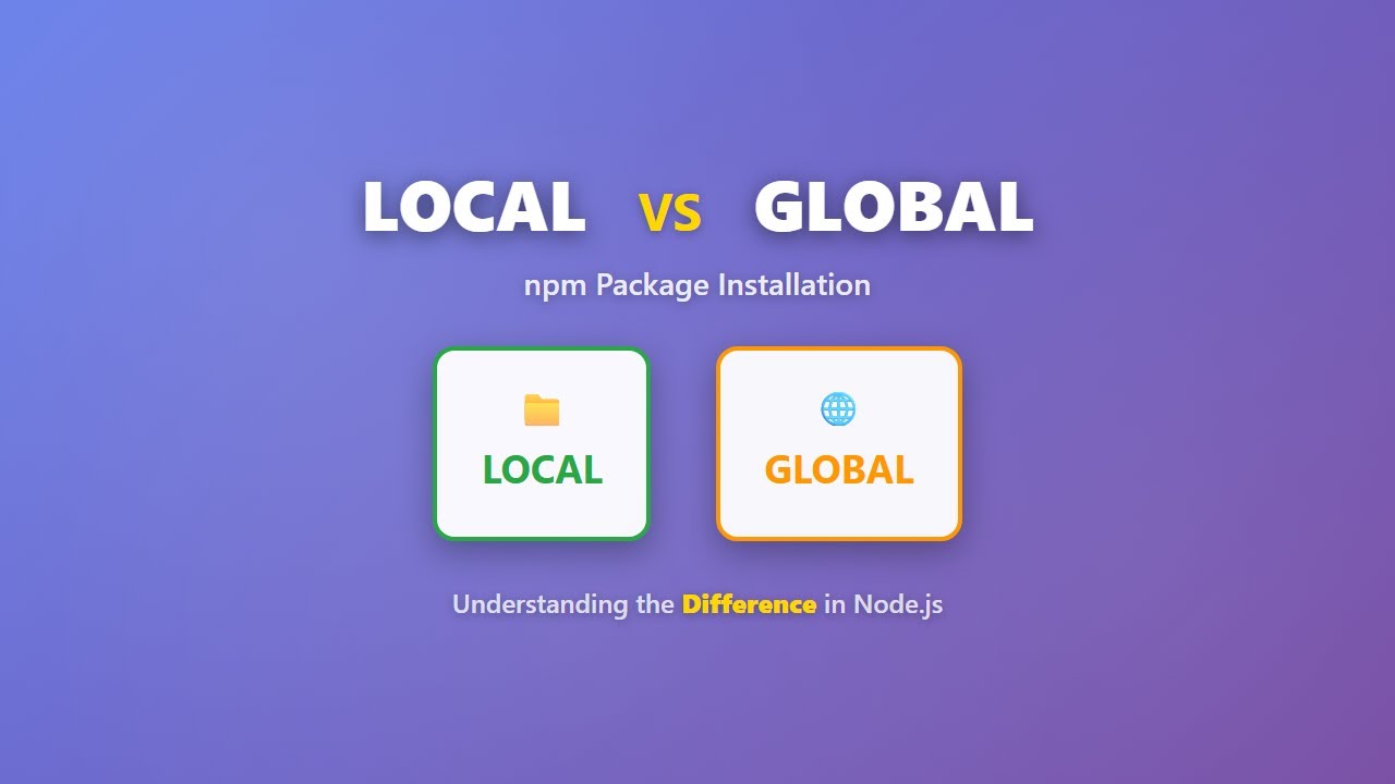 npm Local vs Global Installation: Explained for Beginners!