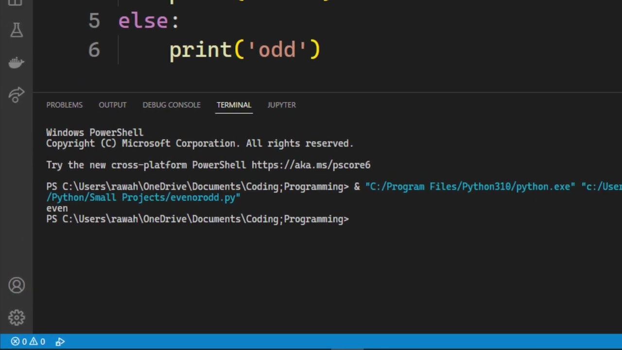 Check for even or odd number in Python | Python Projects || Python Tutorial