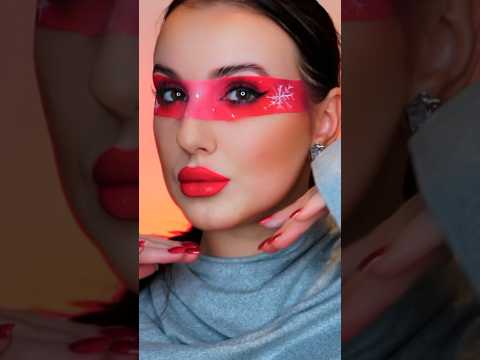 Tape makeup holiday version 🎄❄️#tapechallenge #tapemakeup #holidaymakeup #diorlip #creativemakeup