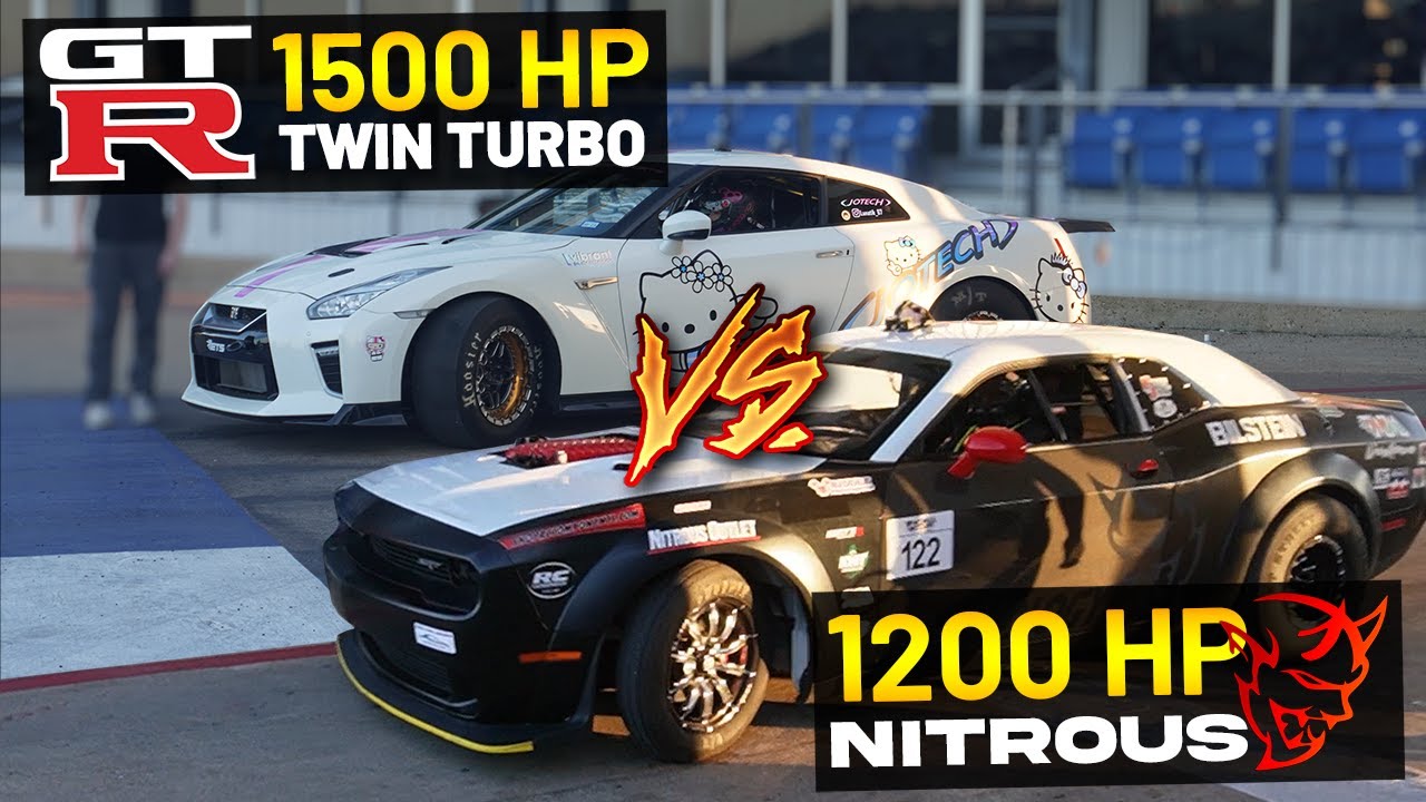 Dodge Challenger Black Ghost Demon Drags Hello Kitty GT-R, Finally ...