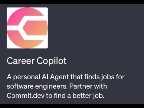find job with AI for Software Engineers(career copilot): chatgpt-plugin