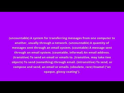 what is the meaning of email