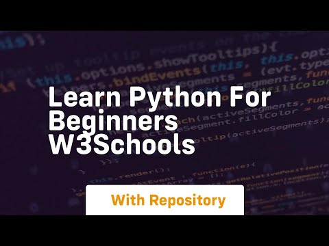 learn python for beginners w3schools