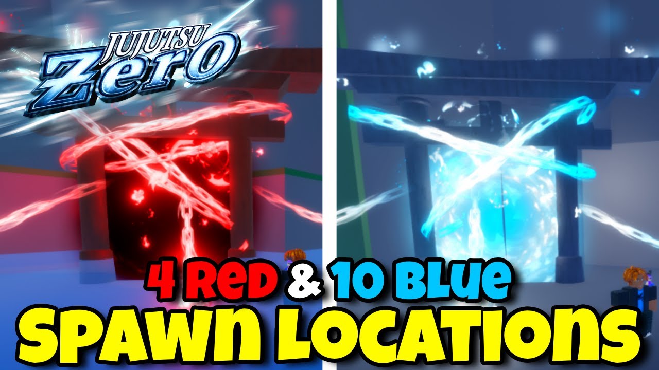 All Gates Spawn Location (4 Red Gates & 10 Blue Gates) | Jujutsu Infinite
