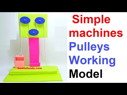 Simple machines Pulleys - Science Working Model - Science project | DIY - howtofunda | newtons 2nd