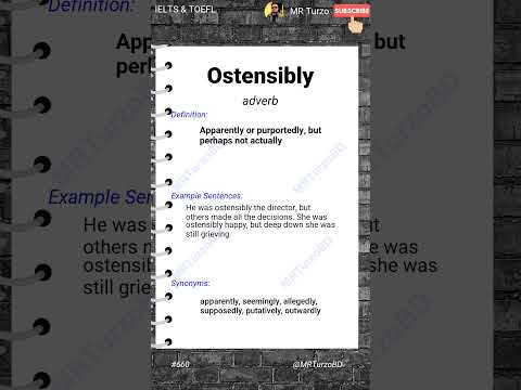 Ostensibly IELTS & TOEFL Vocabulary Daily