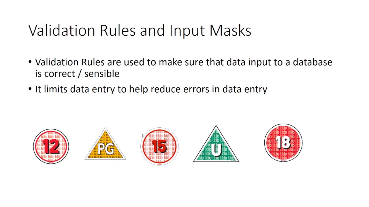 Database Series 4. Validation and Input Masks