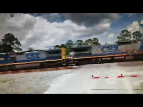 CSX 7308 & 7737 at railroad crossing