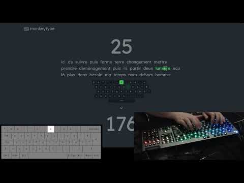 [Fast Typing] Monkeytype - French (60s) - 175 WPM (PB!)