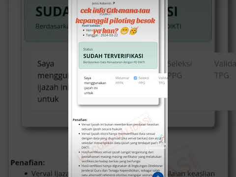 Bapak/ibu sudah cek info gtk nya 🥰 #ppg #ppgdaljab #ppgtahap3 #kemendikbud #sertifikasi#infogtk#fyp