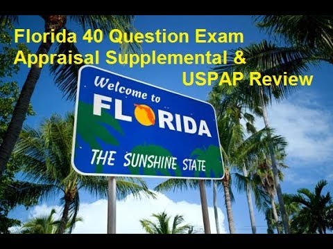 Florida Appraisal Supplemental 40 Question Exam Prep & Review of USPAP