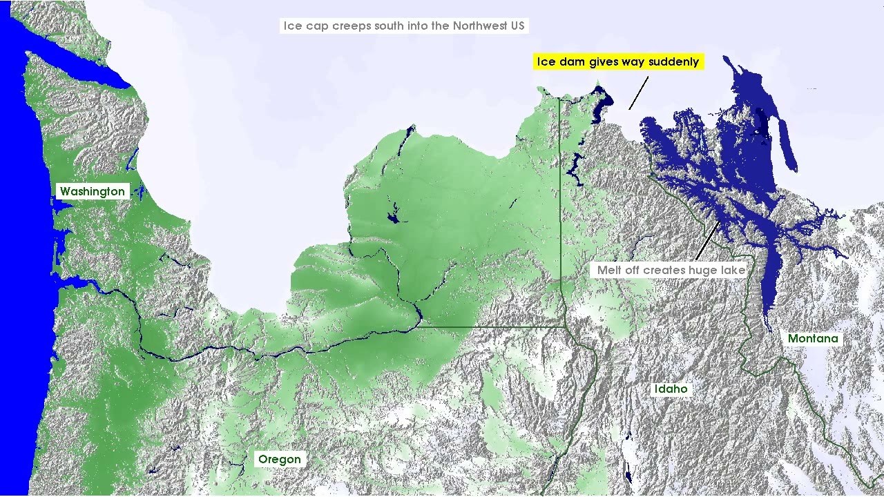 Missoula Floods Video an animated illustration of one scenario