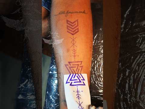 The Valknut is a Norse symbol of three triangles, representing life, death, and rebirth. #ink #inked
