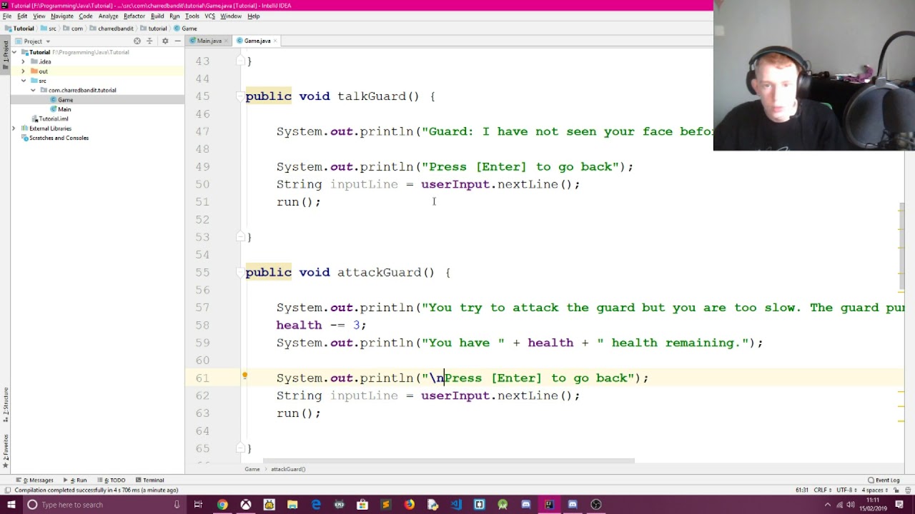 Text Based Game with Java EP 2