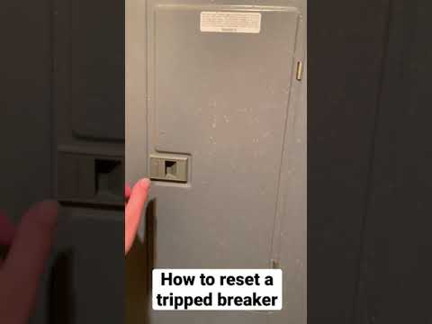 How to reset a tripped breaker