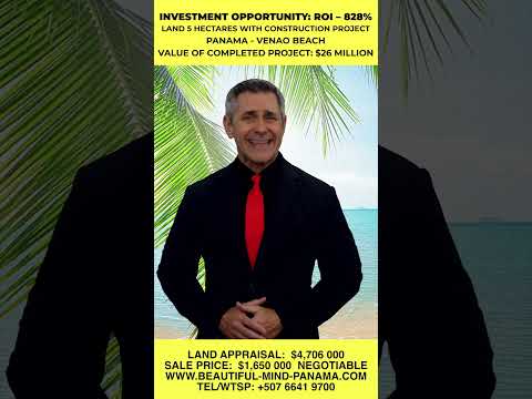 FOR SALE : LAND WITH CONTRUCTION PROJECT - PANAMA ROI 828 % - ONLY 480 000 USD