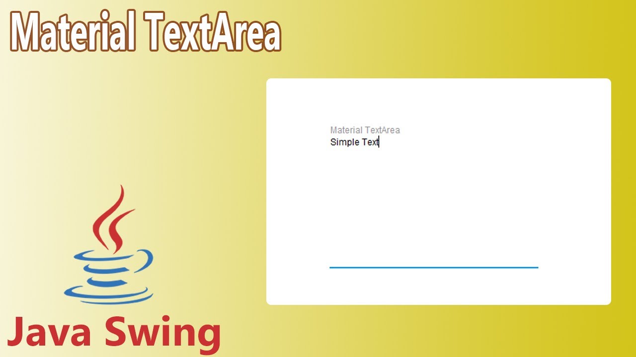 Java Swing - Custom Material TextArea