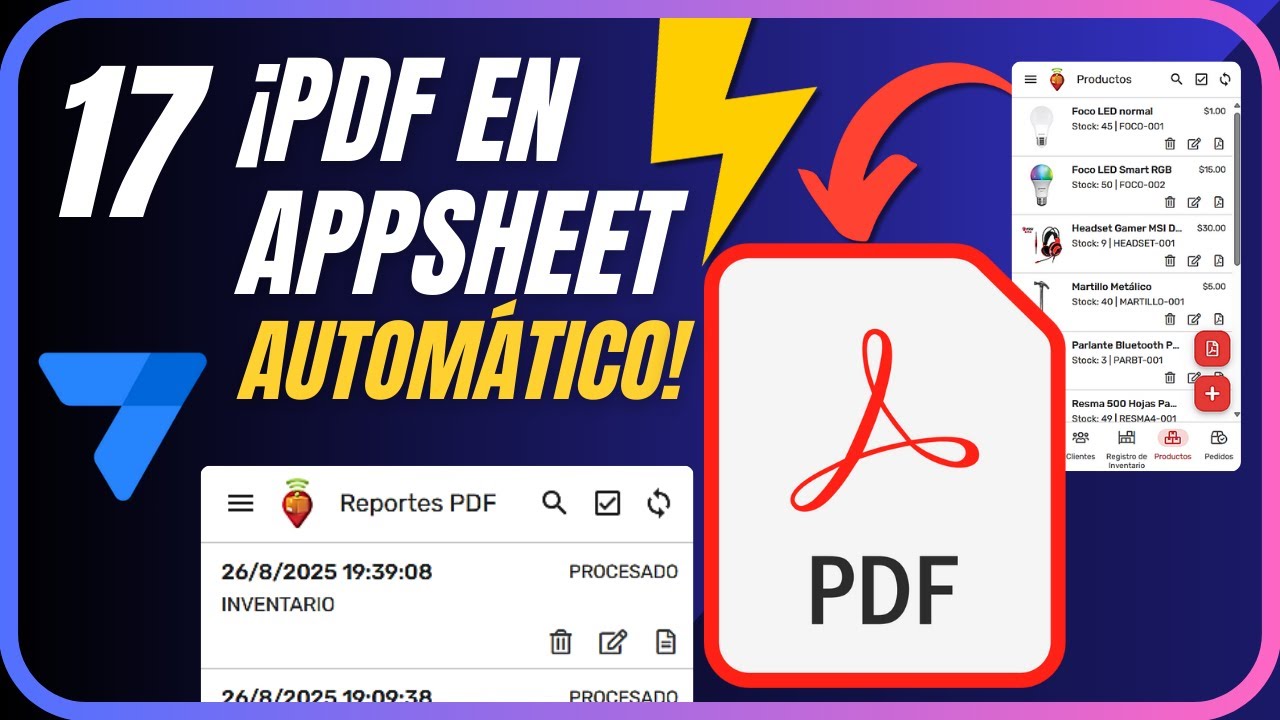 👉 Cómo GENERAR un PDF AUTOMÁTICO de Inventario en AppSheet (Paso a Paso) | PLANTILLA PDF GRATIS