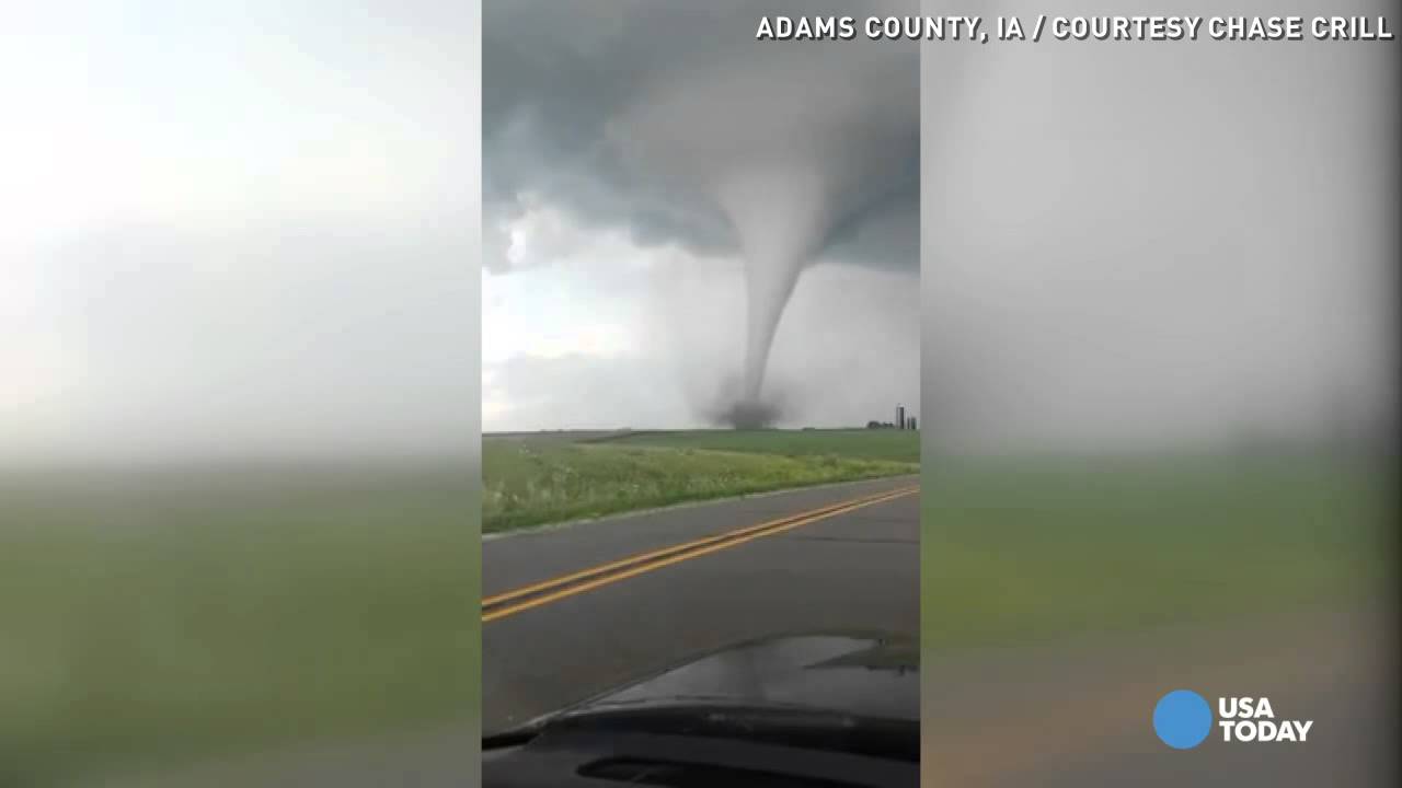 Watch: Tornadoes spin from unexpected storms in Iowa